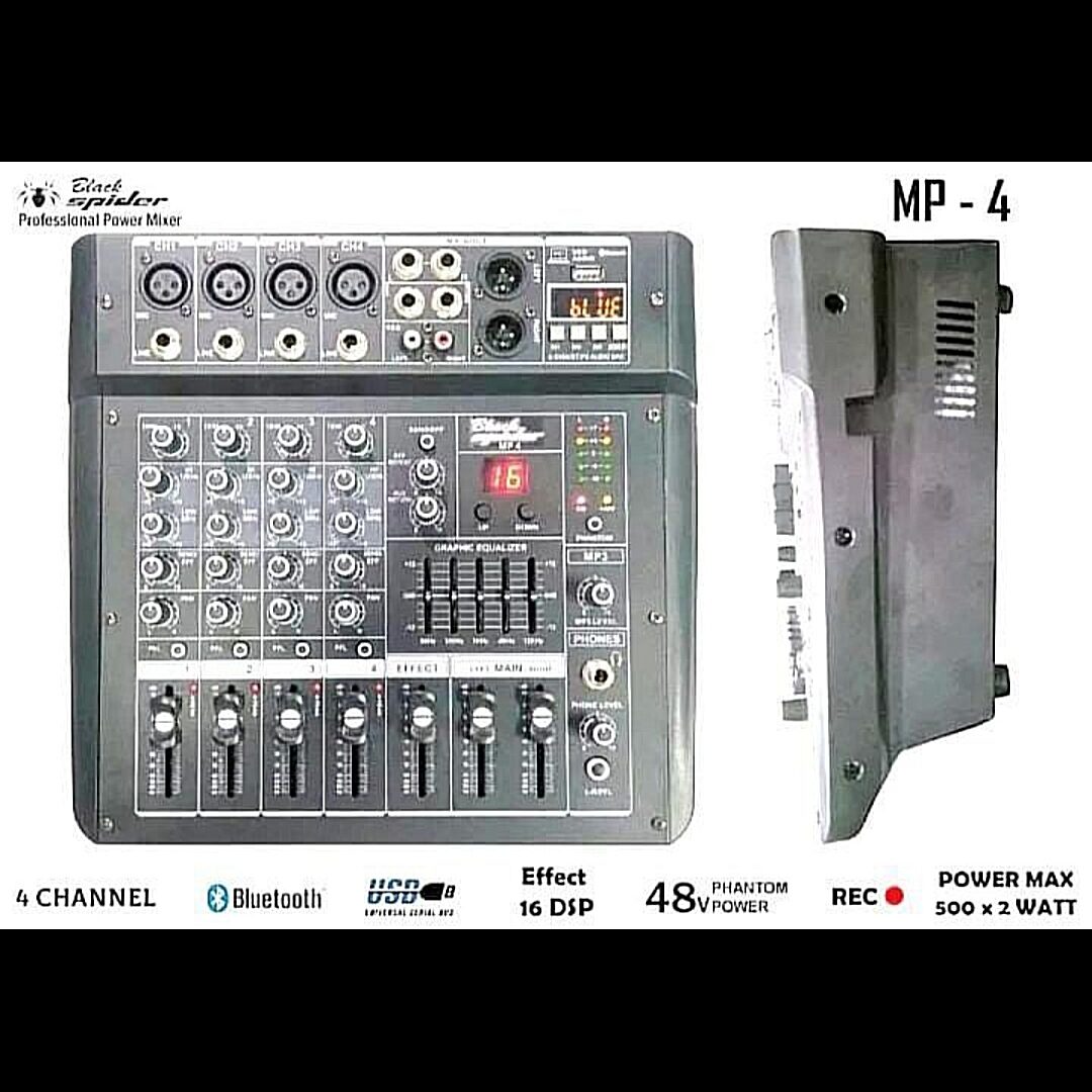 Power Mixer Blackspider MP 4 Original 4 Channel Mp4 | Lazada Indonesia