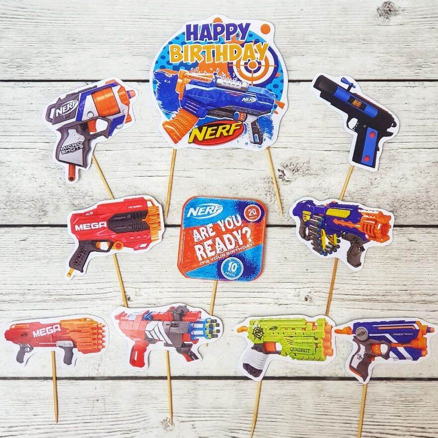Nerf Birthday Cake Topper 1 set | Lazada Indonesia