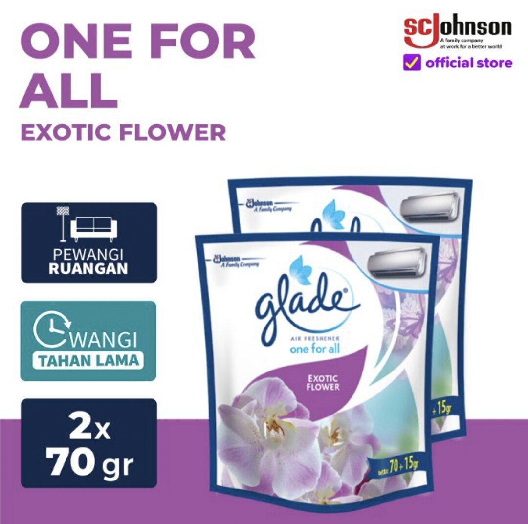 Glade One For All Air Freshener - Refill Exotic Flower 70gr x 2 pcs ...