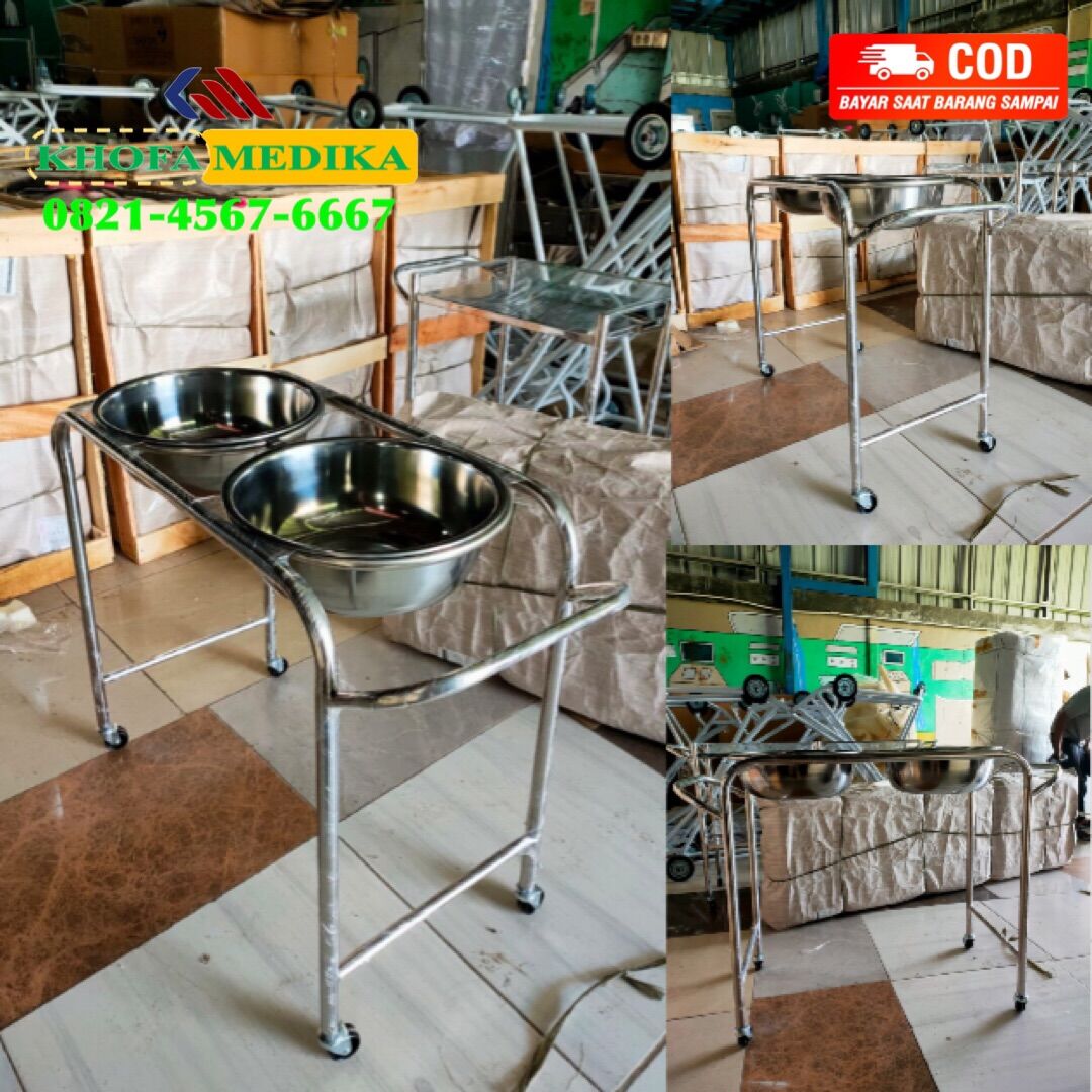 Trolley Double Waskom Stainless 4 Kaki | Lazada Indonesia
