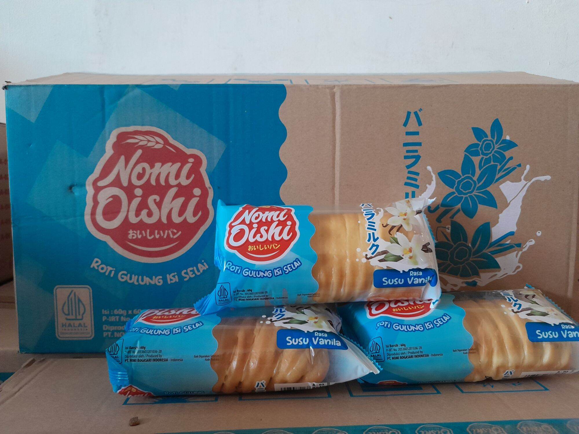 OISHI ROTI GULUNG ( NOMI OISHI ) 1 DUS ISI 60 PCS exp 3 bulan | Lazada ...