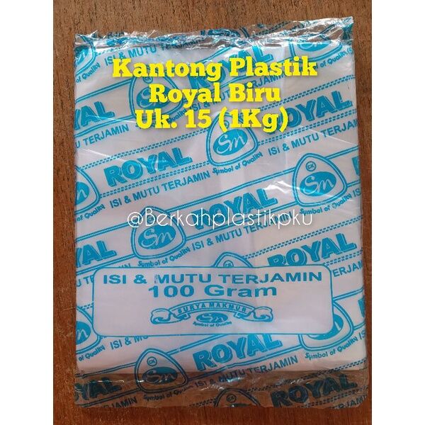 Kantong Plastik Bening Merk Royal Biru ukuran 15 (1 kg) | Lazada Indonesia