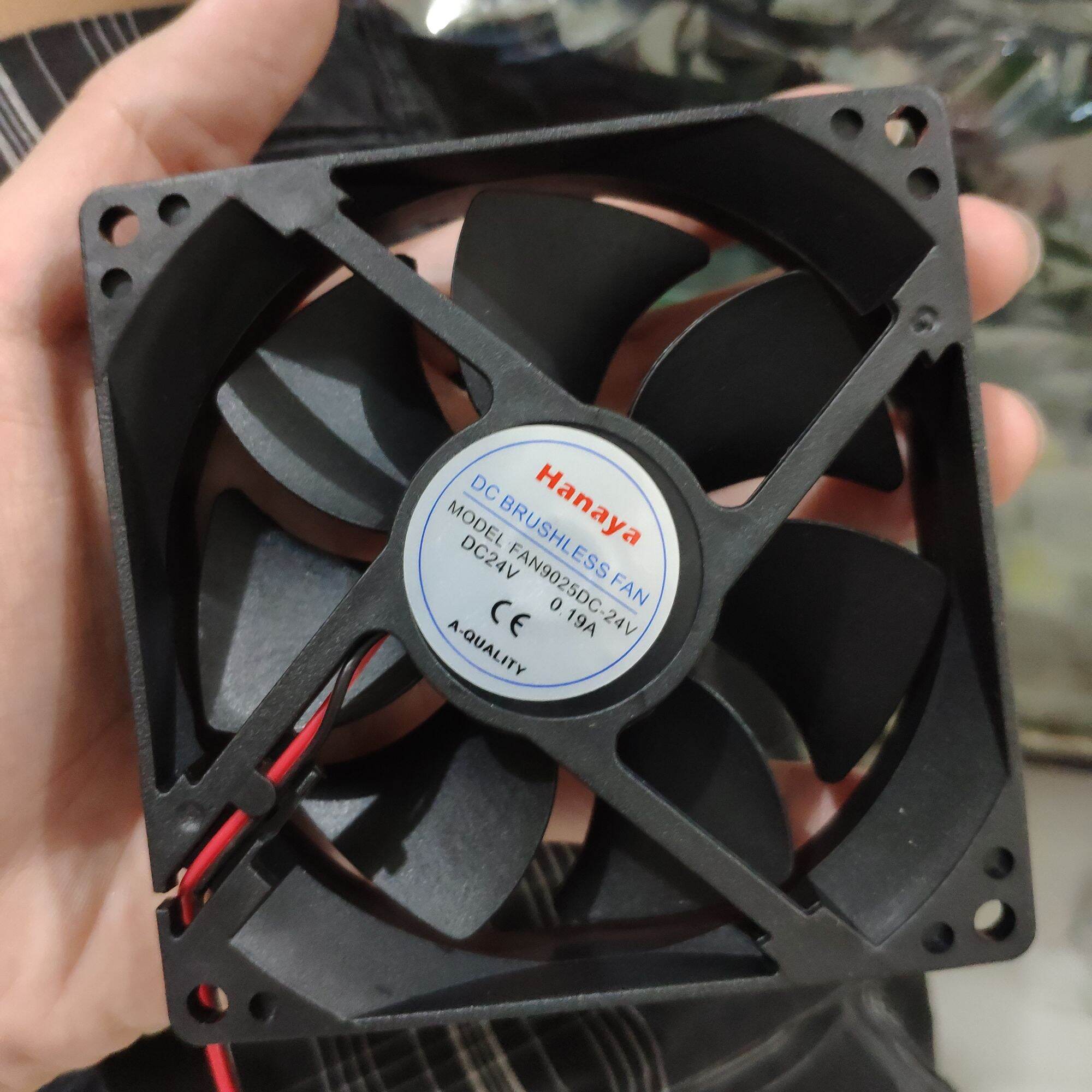 FAN DC 12V 24V 9CM 0.19A HANAYA. COOLING FAN. KIPAS PENDINGIN. KIPAS EXHAUST 9X9 12 VOLT 24 VOLT ...