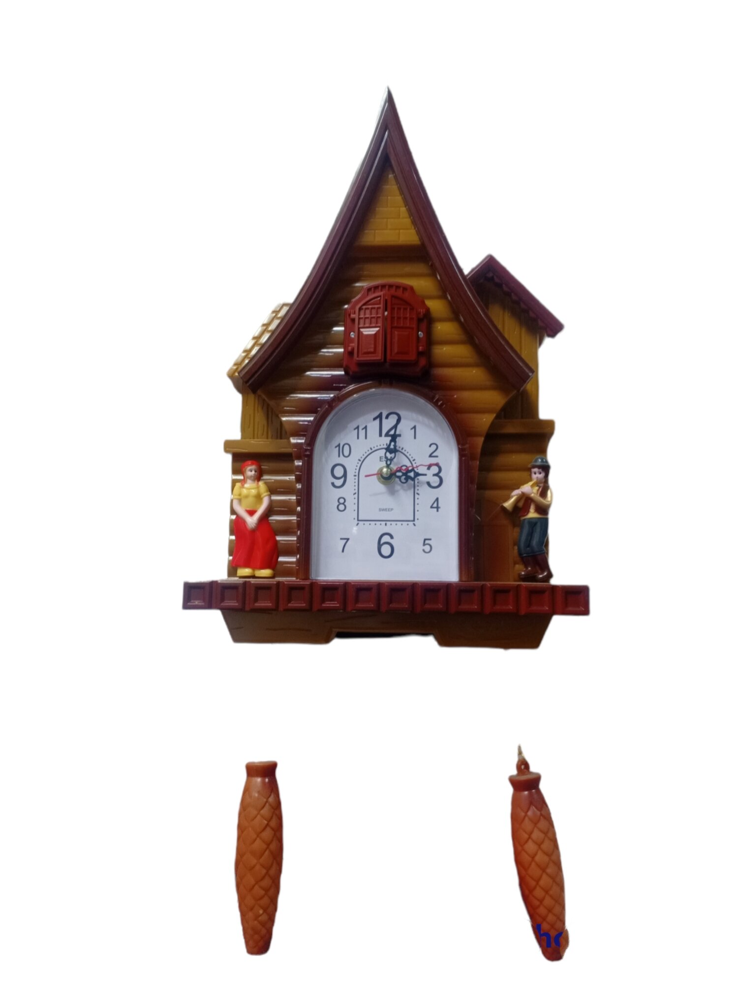 Jam Dinding ESA T -22 Bentuk Rumah 🏡 Kikuk Bandul Melody | Lazada Indonesia