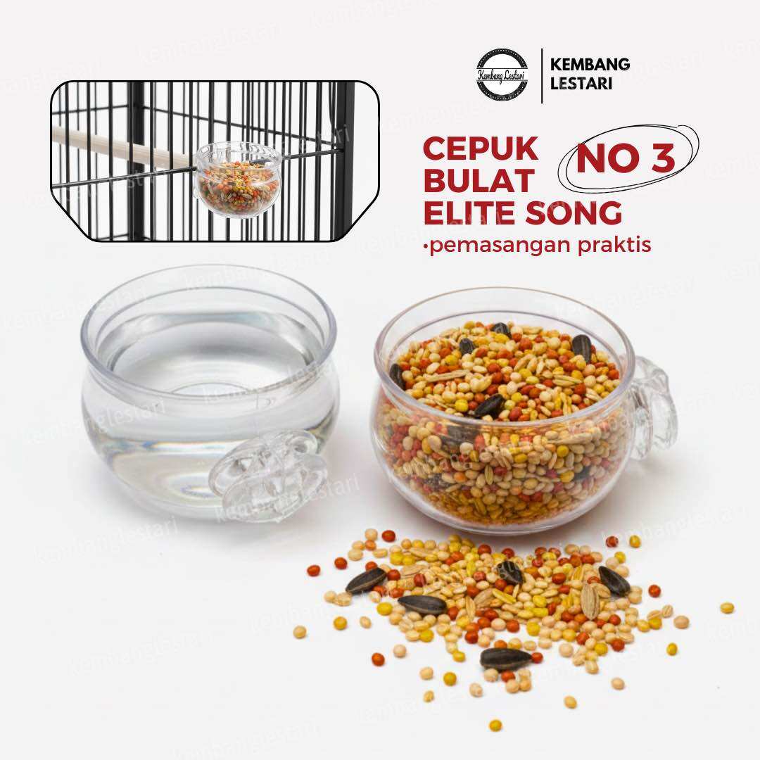 CEPUK TEMPAT PAKAN DAN MINUM BULAT ELITE SONG NO 3 | Lazada Indonesia