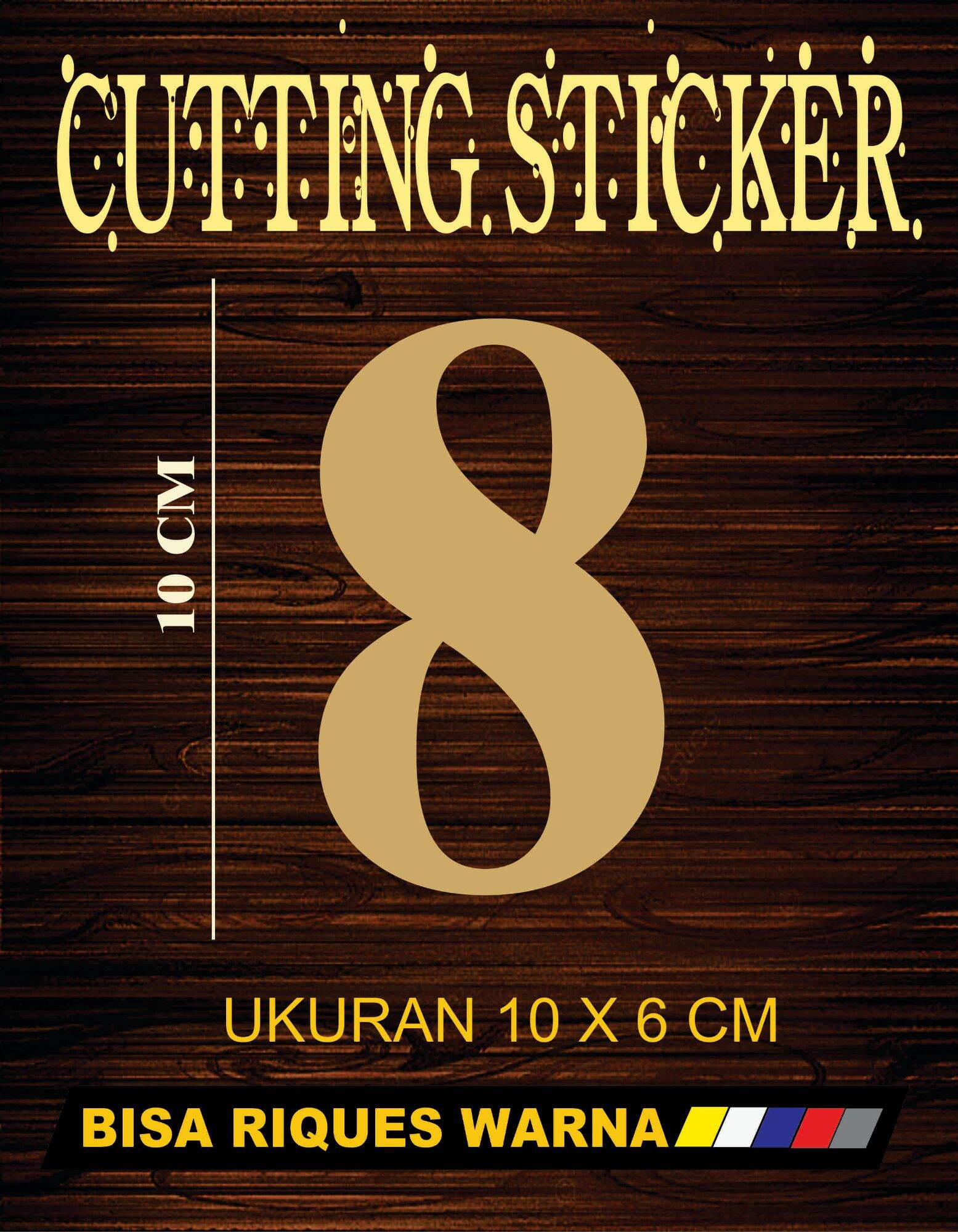 CUTTING STICKER ANGKA STIKER TEMPELAN BISA DI TEMPEL DI BERBAGAI BAHAN ...