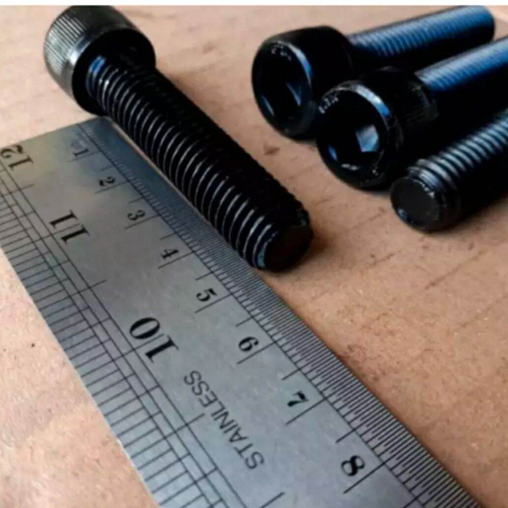 Baut L M12X50 Baja.Baut L Baja M12 X 50 Hitam Full Drat Kunci L 10. | Lazada Indonesia