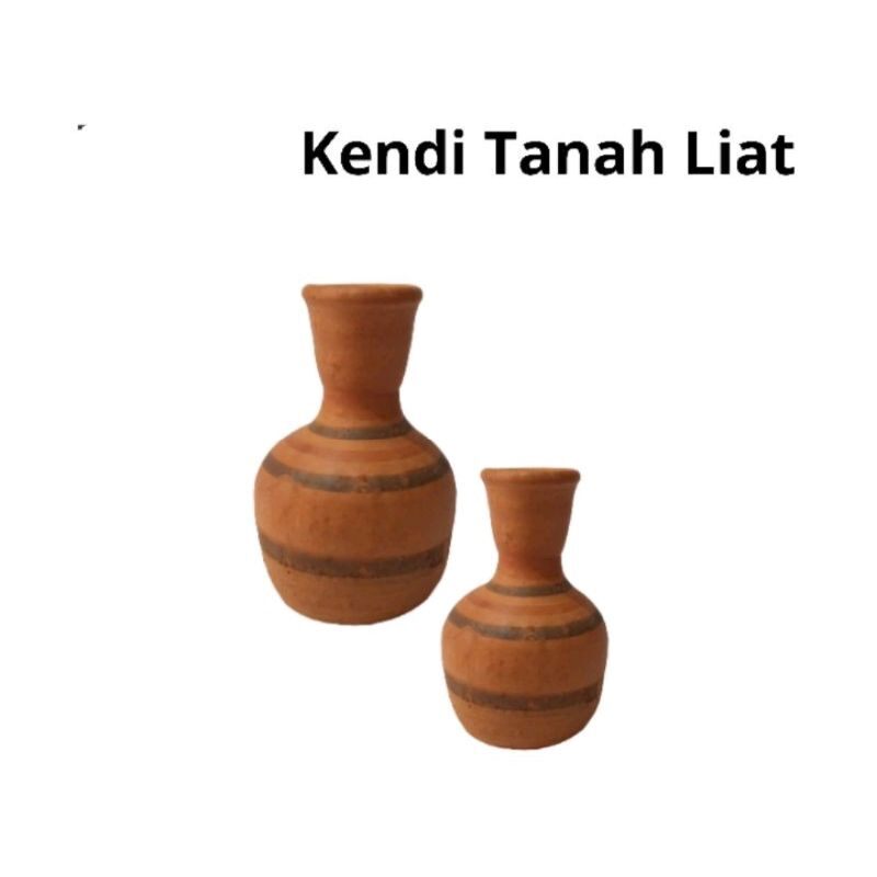 Kendi Wadah Tempat Air Tanah Liat Tradisional Vas Bunga Kerajinan ...