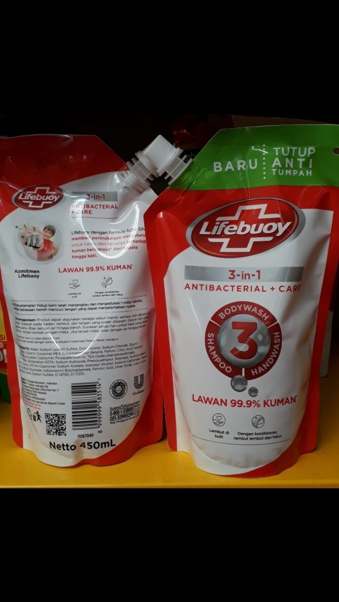 Lifebuoy cair 3 in 1 Refill 450ml | Lazada Indonesia