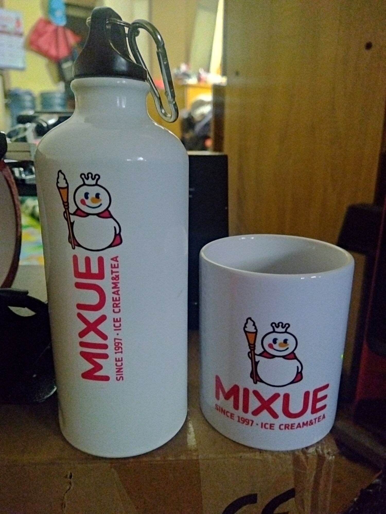 Cetak Mug Dan Botol Tumbler Sport Edisi Desain Mixue Satu Paket Harga ...