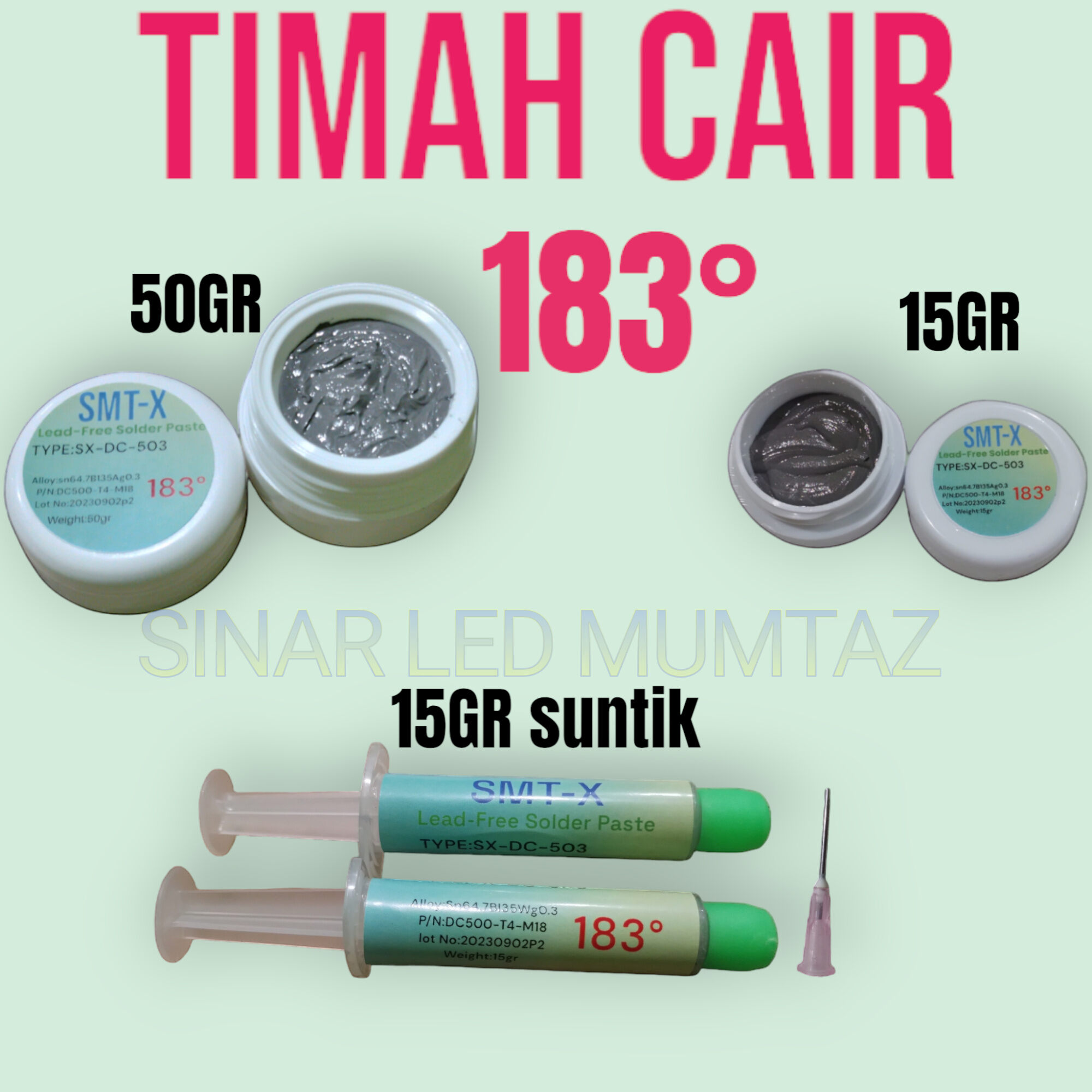 Timah cair / Timah pasta SMT-X 183° 15gr/50gr anti kering | Lazada ...