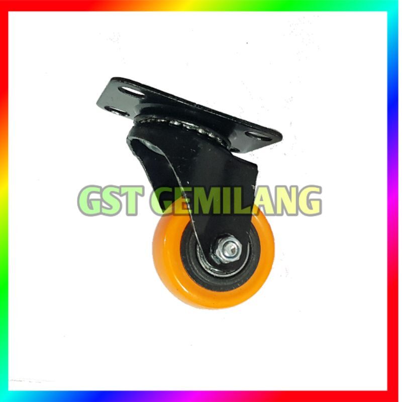 Roda PU Trolley Troli 2 inch inci hidup | Lazada Indonesia