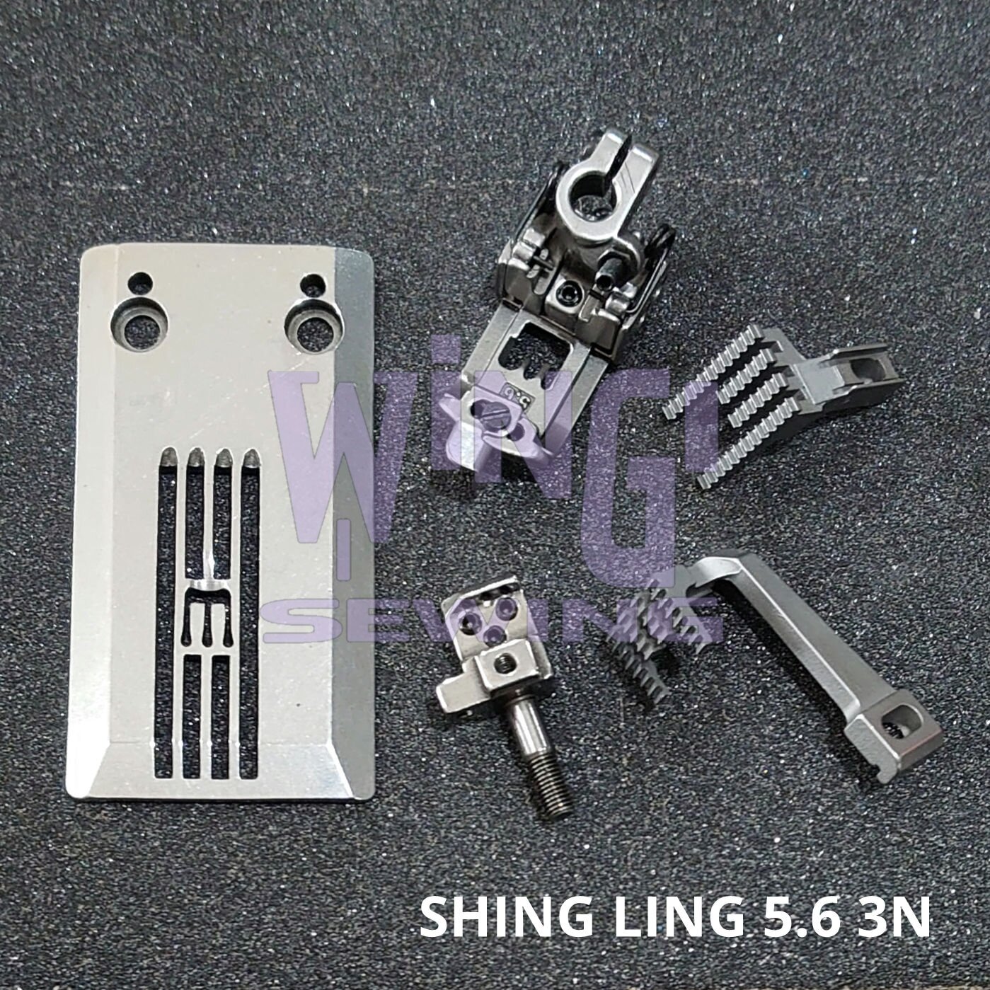 Gauge set SHING LING 4x4 5.6MM 3 Jarum Mesin Jahit Overdeck Kam Timpa ...