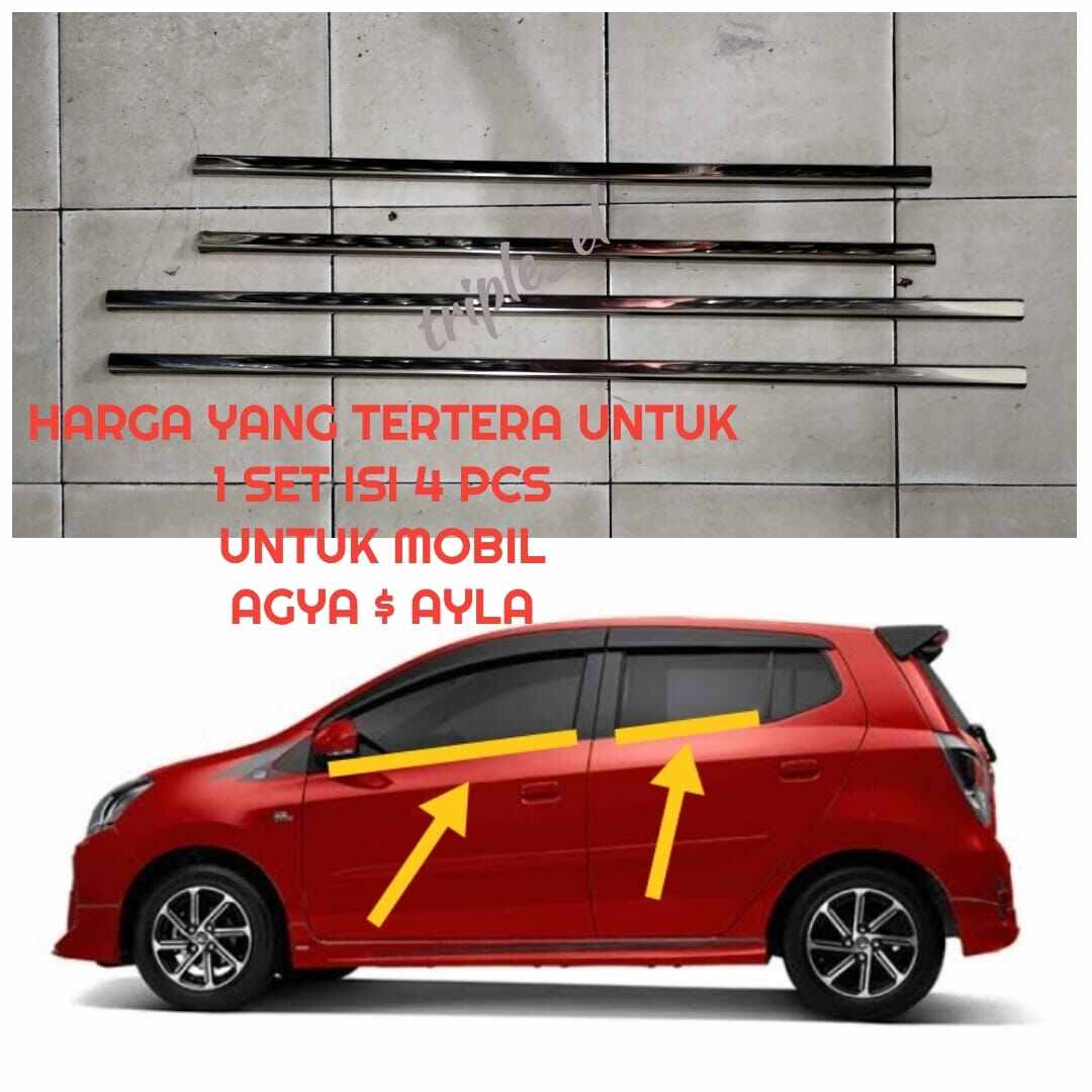 SET WINDOW LINNER LINER LIS KROM KACA PINTU SAMPING AGYA AYLA | Lazada Indonesia