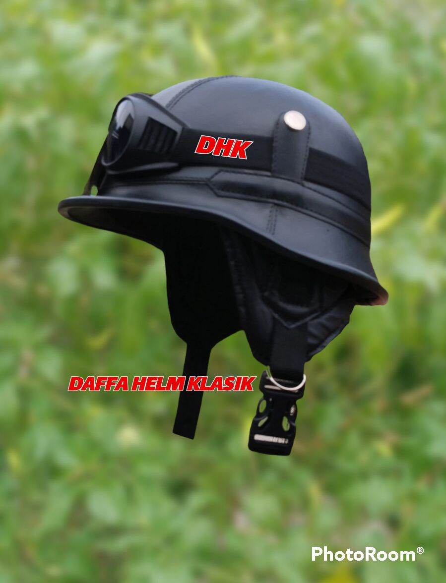 Helm milenial nazi crazy hitam/helm nazi coklat/helm retro/helm nazi ...