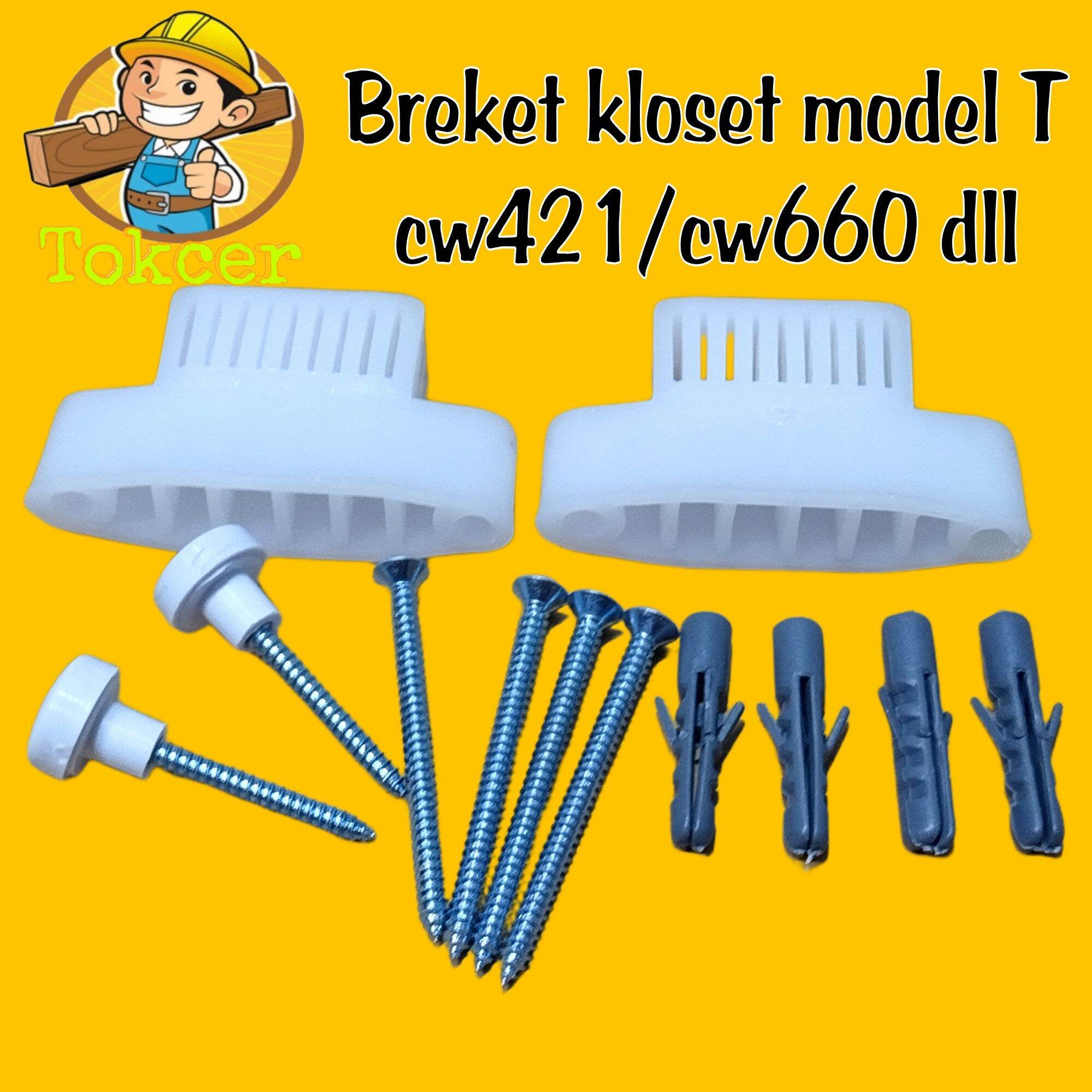 sekrup kloset model T Breket kloset duduk Toto | Lazada Indonesia
