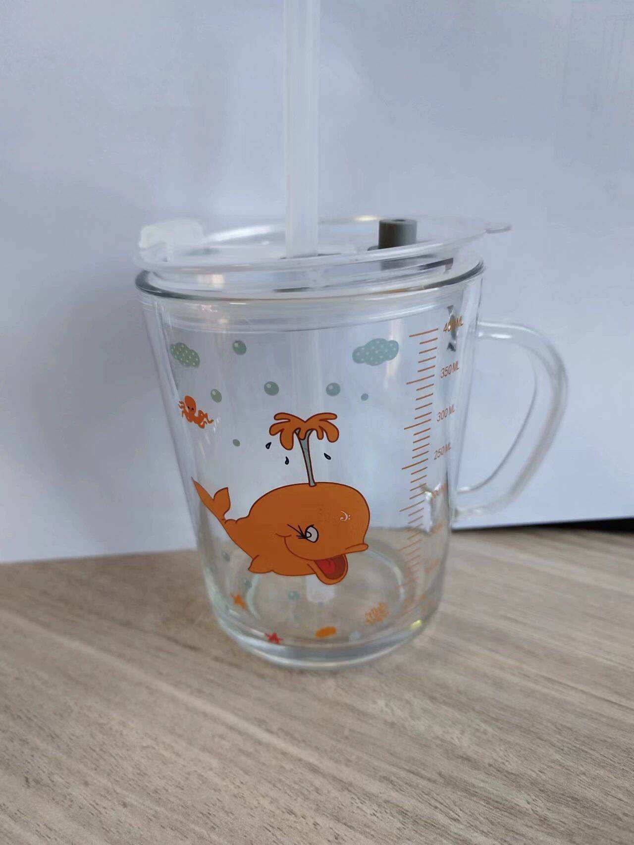 gelas minum susu jus mug anak gelas kaca anti tumpah mug kaca gelas ...