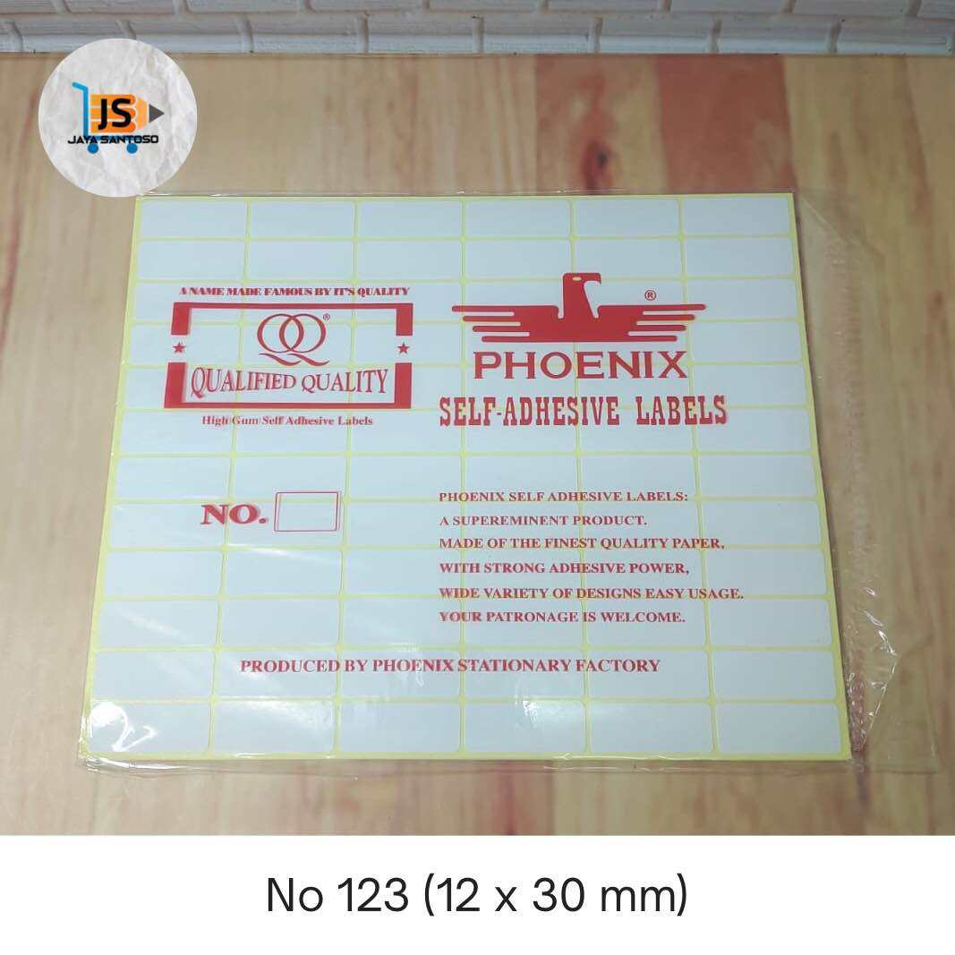 Stiker Label Phoenix No 123 / Label Undangan No 123 / Label Nama No 123 ...