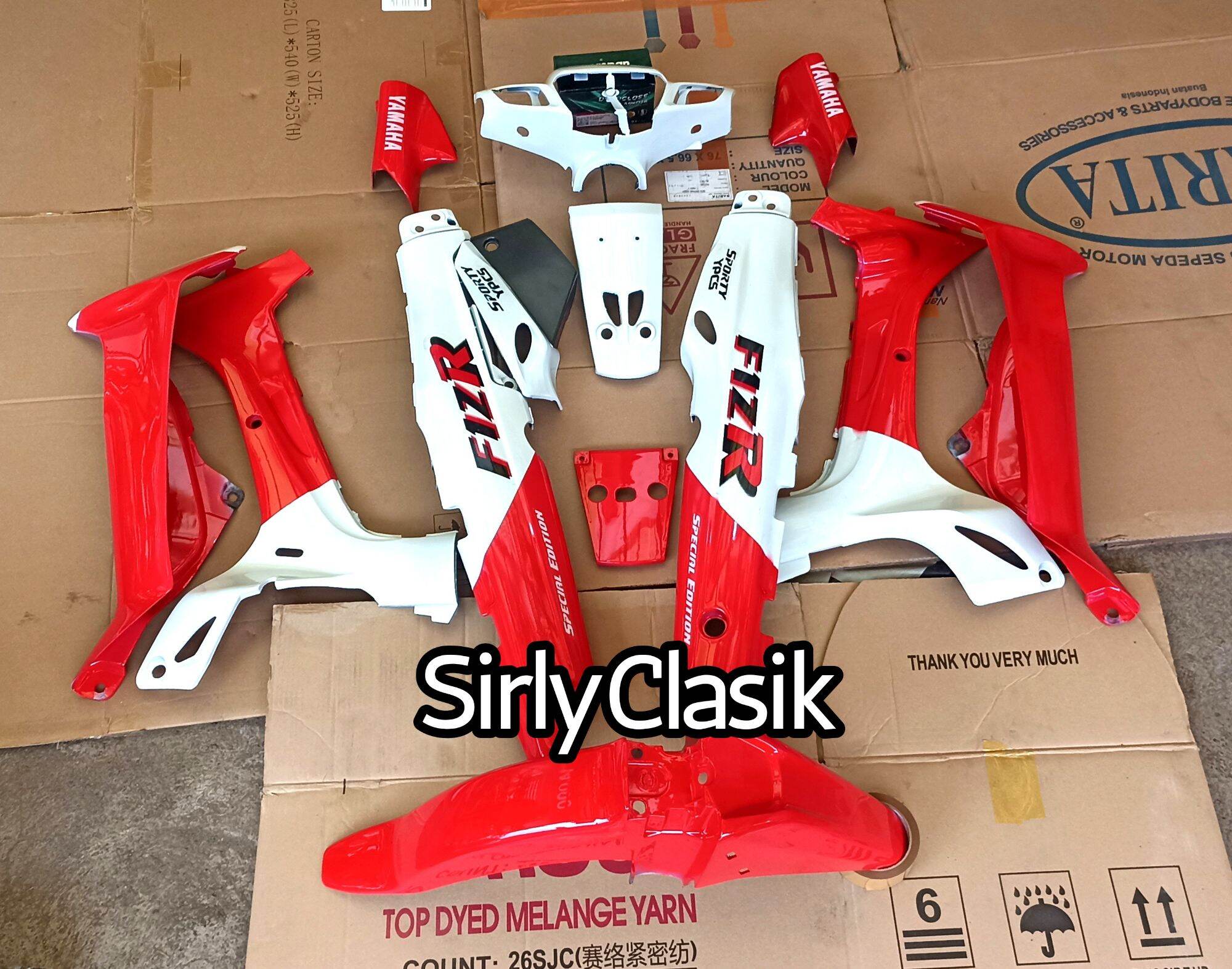 Cover Body Fullset Halus Yamaha FIZ R Warna Merah Putih Marlboro ...
