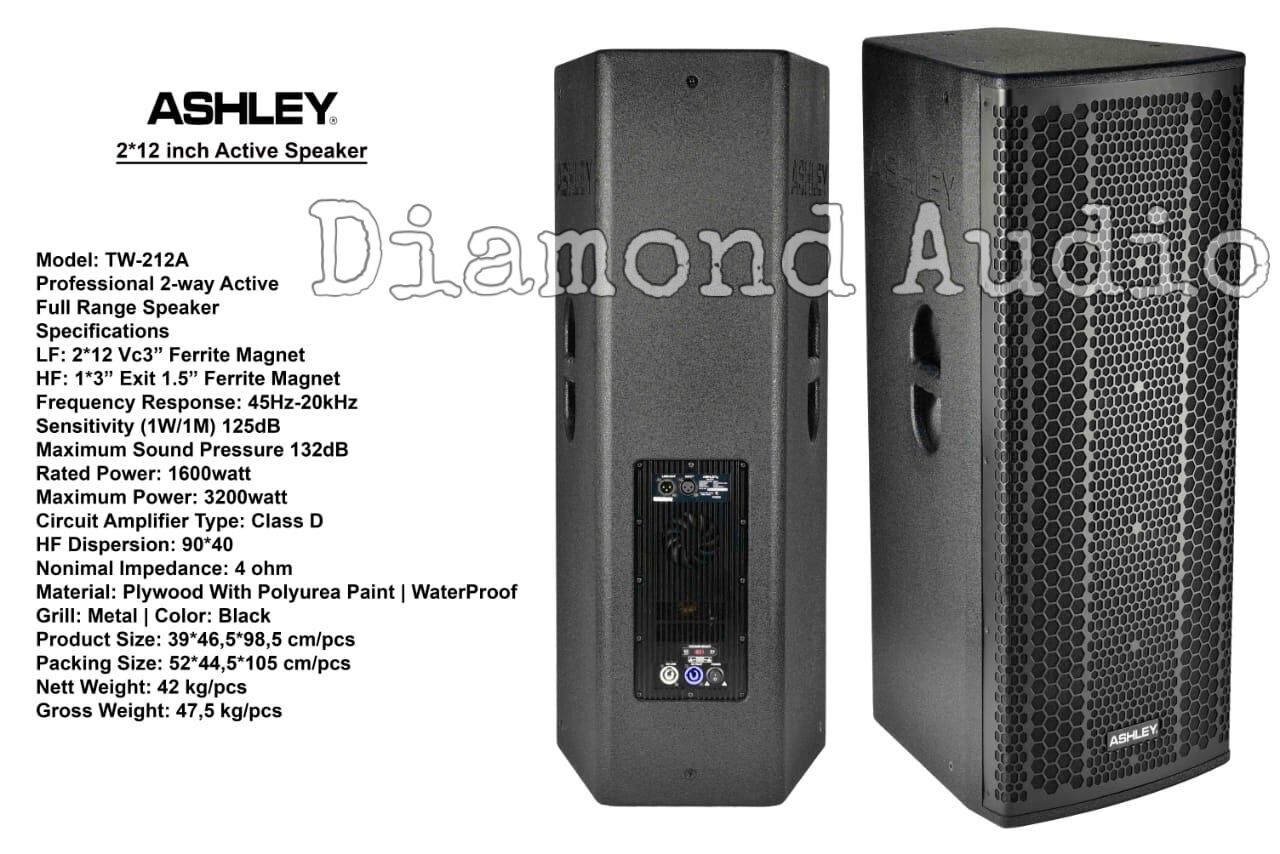 Speaker Active Ashley Tw212 A Double Woofer Original Aktif 12 Inch Tw ...