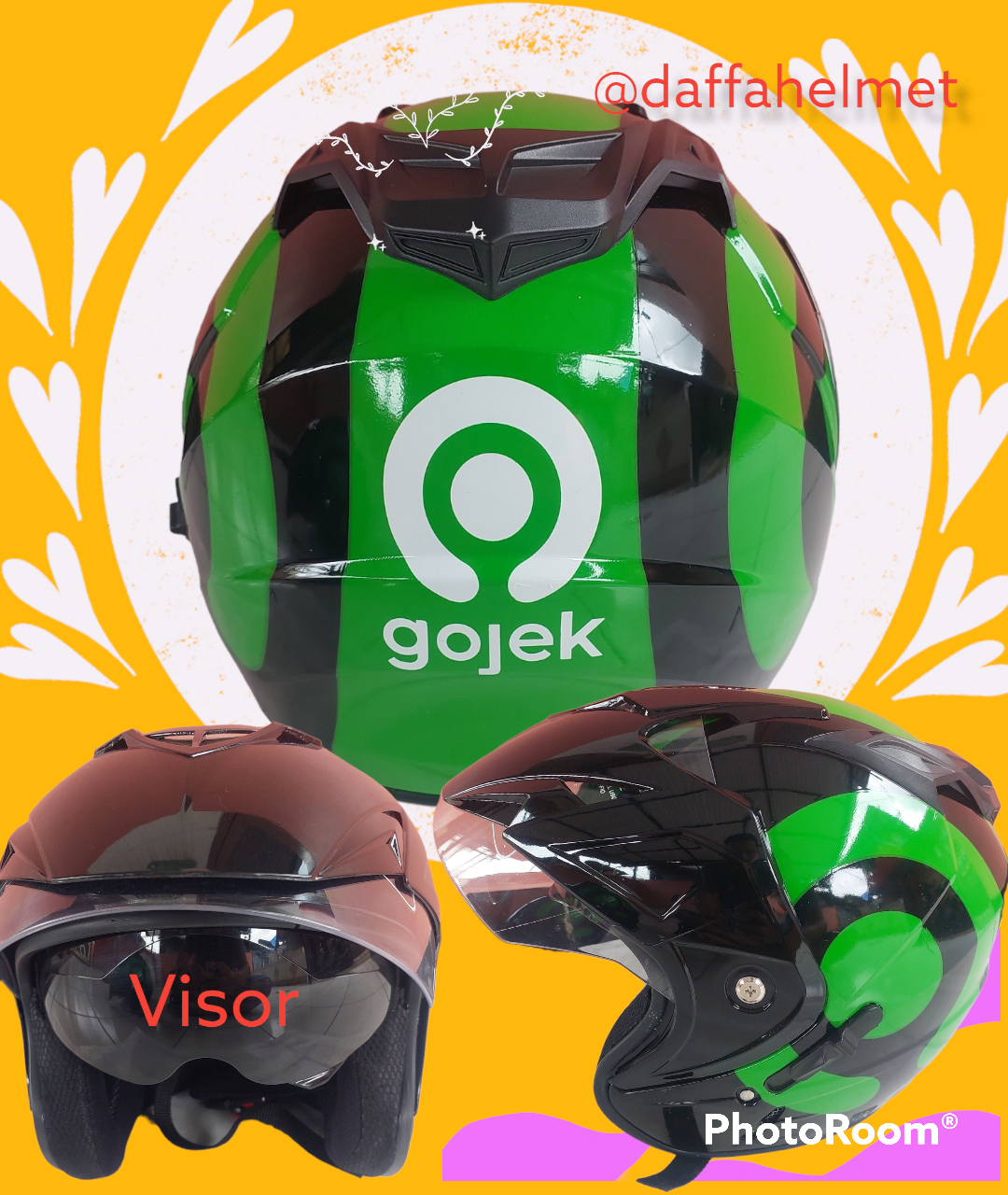 helm gojek double visor | Lazada Indonesia