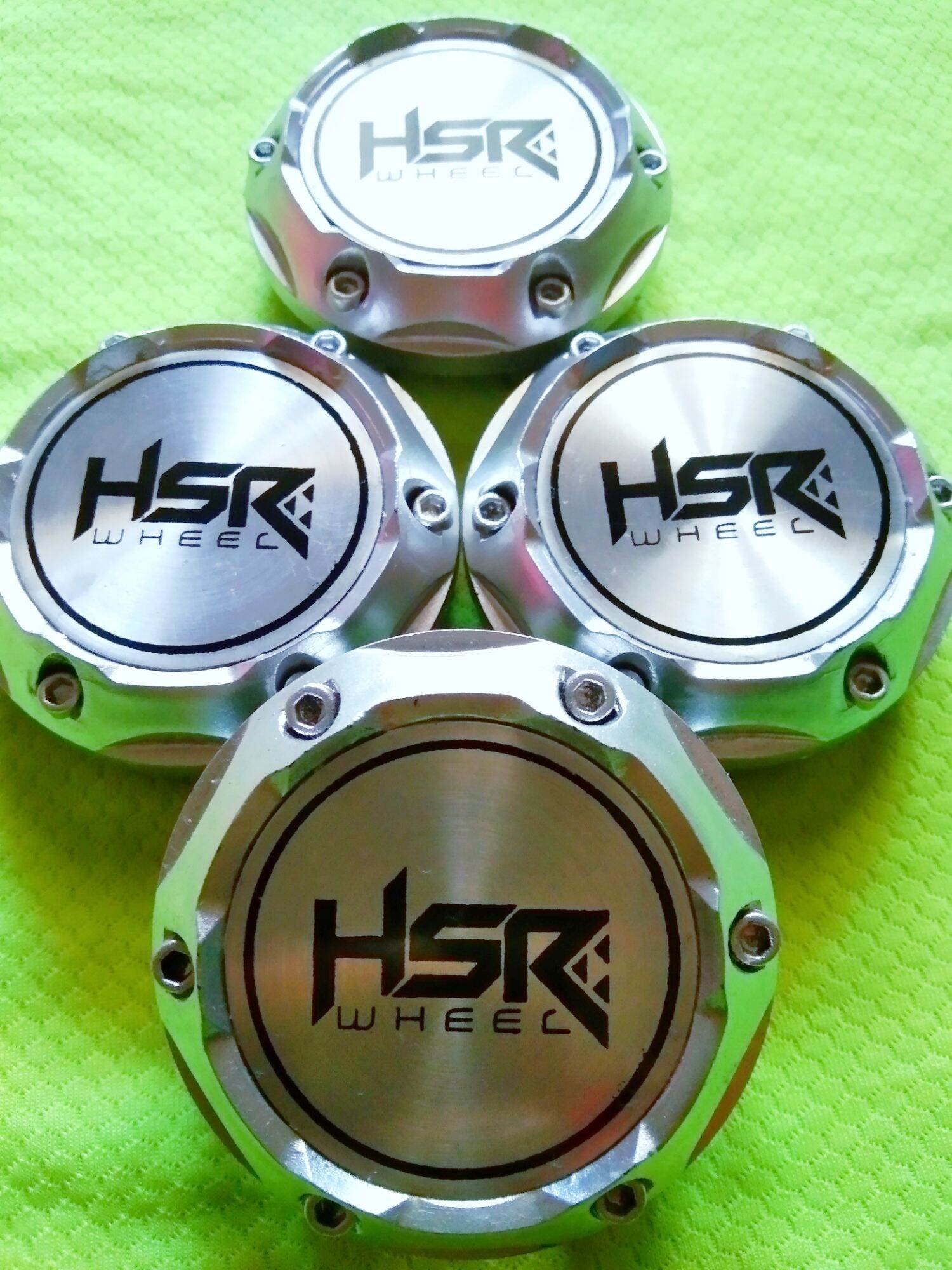 Dop center velg logo HSR Tulisan hitam.Variasi cembung silver. Diameter ...