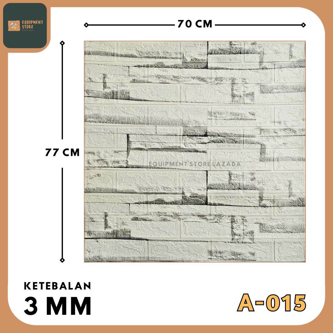 Wallpaper Dinding 3D Bata 70cm x 77cm Batu Alam Wallpaper Foam Tebal ...