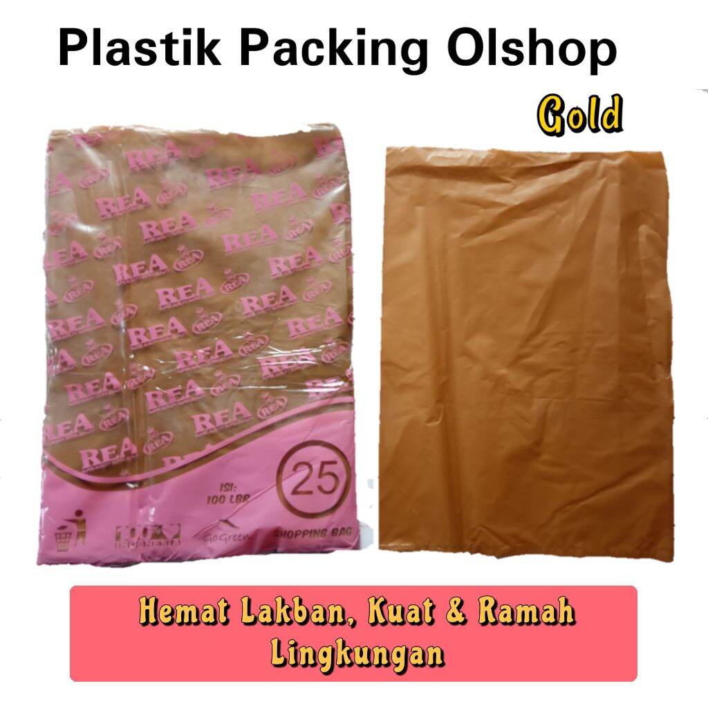 PLASTIK PACKING HD REA GOLD ukuran 25*35cm | Lazada Indonesia