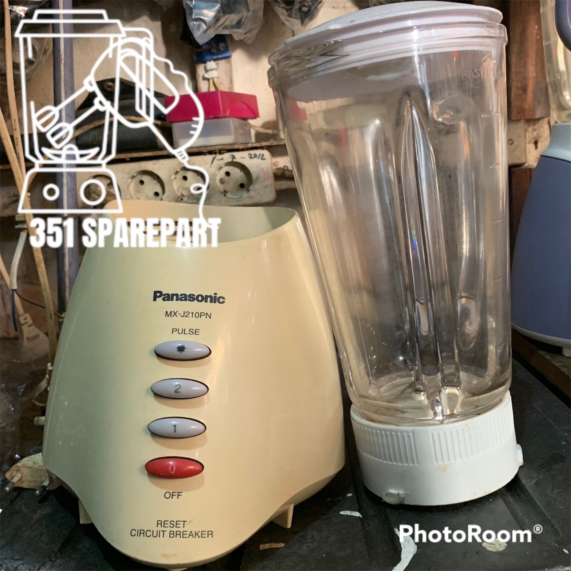 Blender national/panasonic mx j210gn second original set gelas jus ...