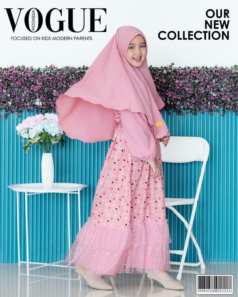 Gamis anak Murah Terbaru 2024 Viral Syahira Labella Merah Muda Set ...