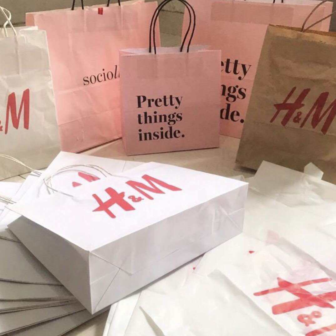 HNM NEW PAPERBAG PLASTIK PLASTIC DUS KARTON TAS PACKAGING | Lazada ...