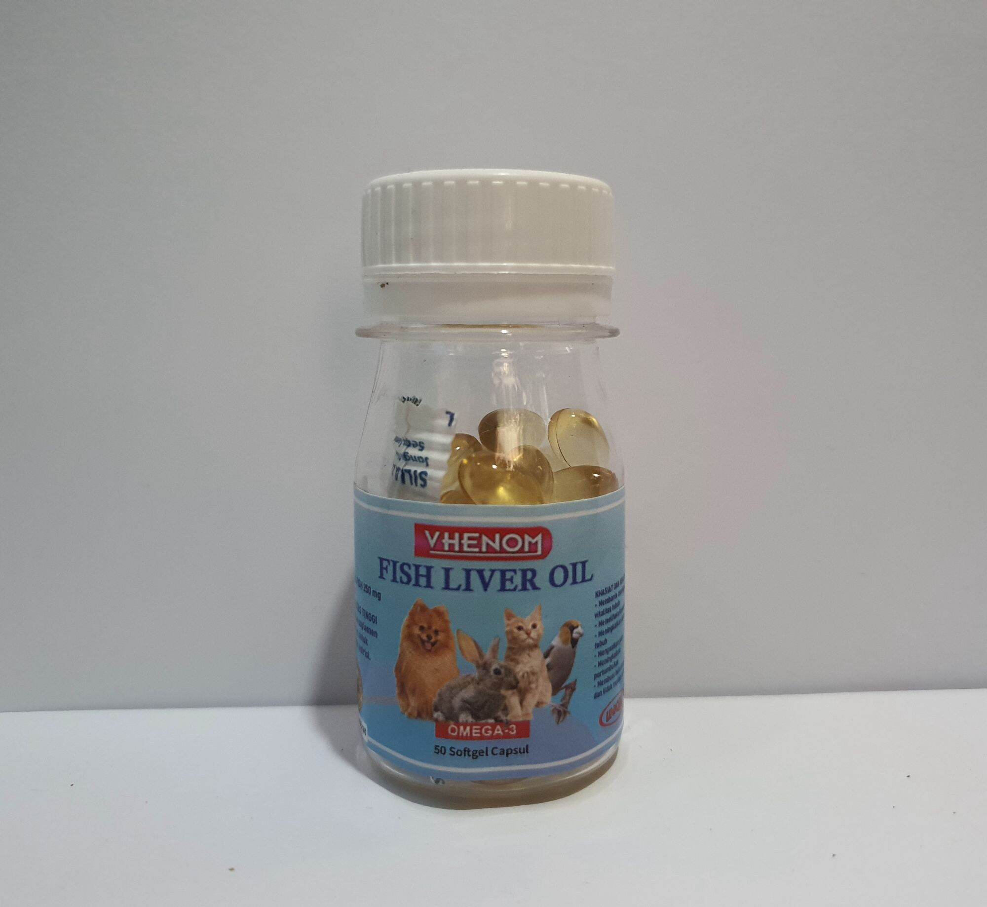 fish oil 50 butir minyak ikan buat hewan | Lazada Indonesia