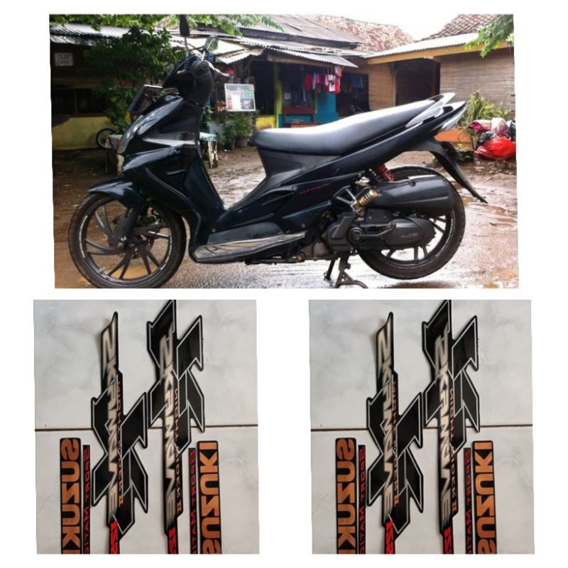 stiker striping lis body motor suzuki skywave NR 2 speed matic | Lazada Indonesia