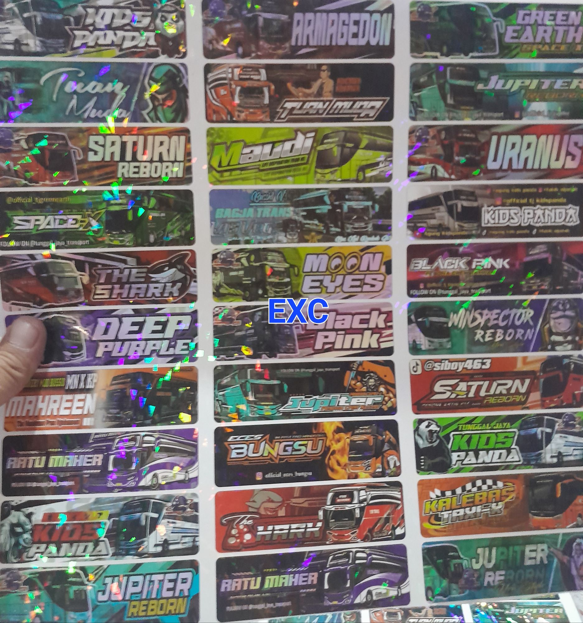 Jual Stiker Panjang Satu Lembar Bus Semua Tunggal Jaya Terbaru - Sep ...