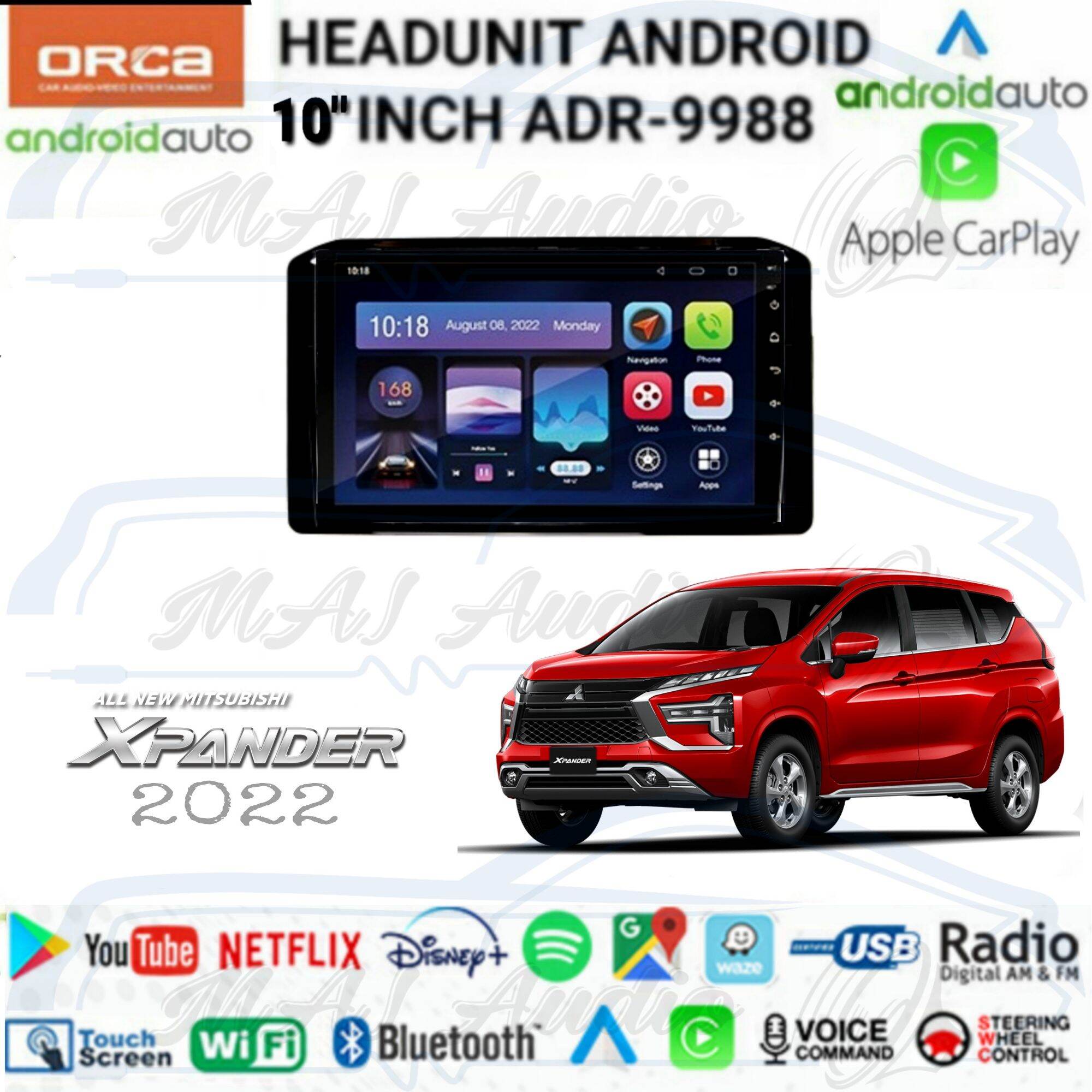Head Unit Android ORCA CP 10 inch OEM New Expander 2022 Up Voice ...