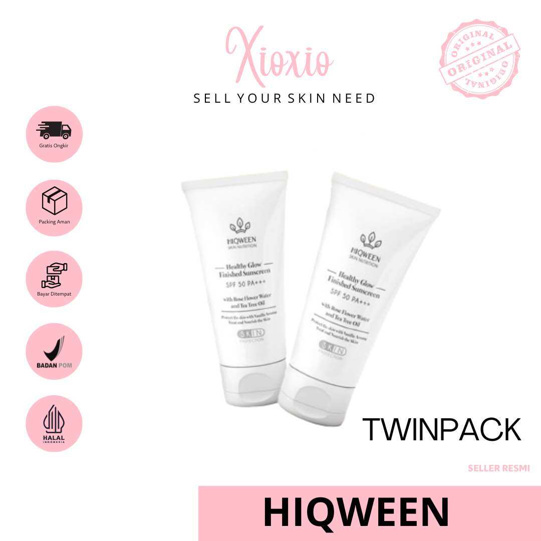 Hiqween Twinpack Healthy Glow Finished Sunscreen SPF 50 Pa ...