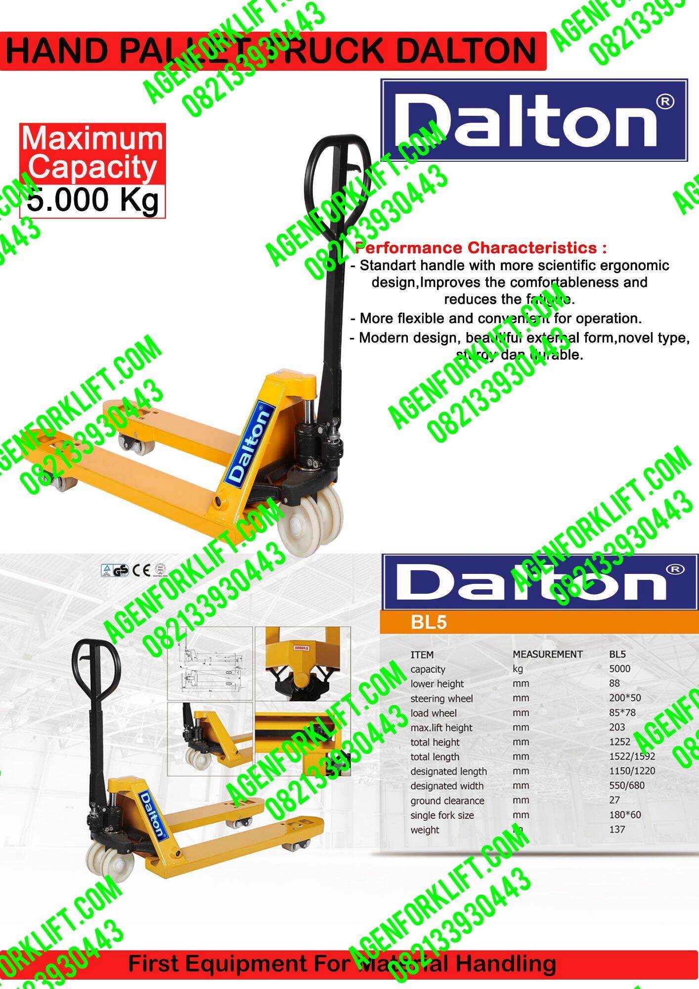 Handpallet Dalton Kapasitas 5 Ton | Lazada Indonesia