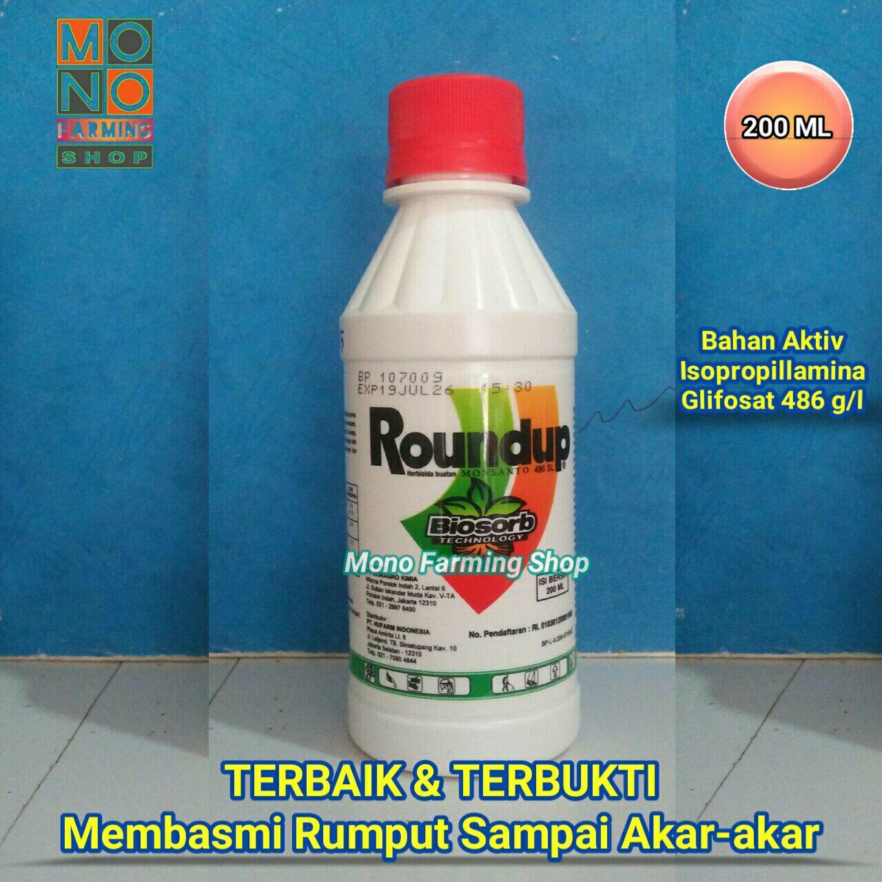 herbisida pembasmi rumput sistemik ROUNDUP 200ML | Lazada Indonesia