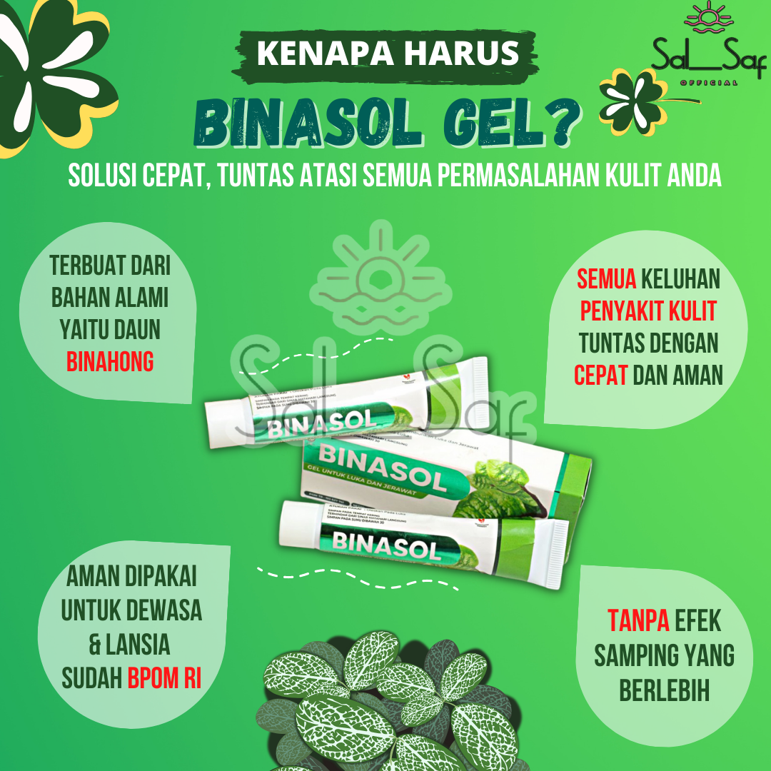 Binasol Gel Obat Luka Diabetes Bakar Bernanah Basah Koreng Sayat Bekas ...