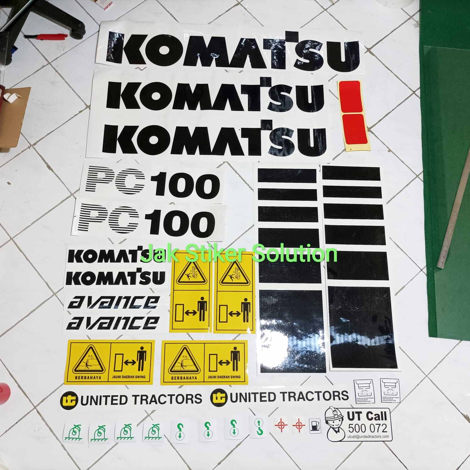 Stiker Komatsu PC 100-6 Sticker Alat Berat Excavator | Lazada Indonesia