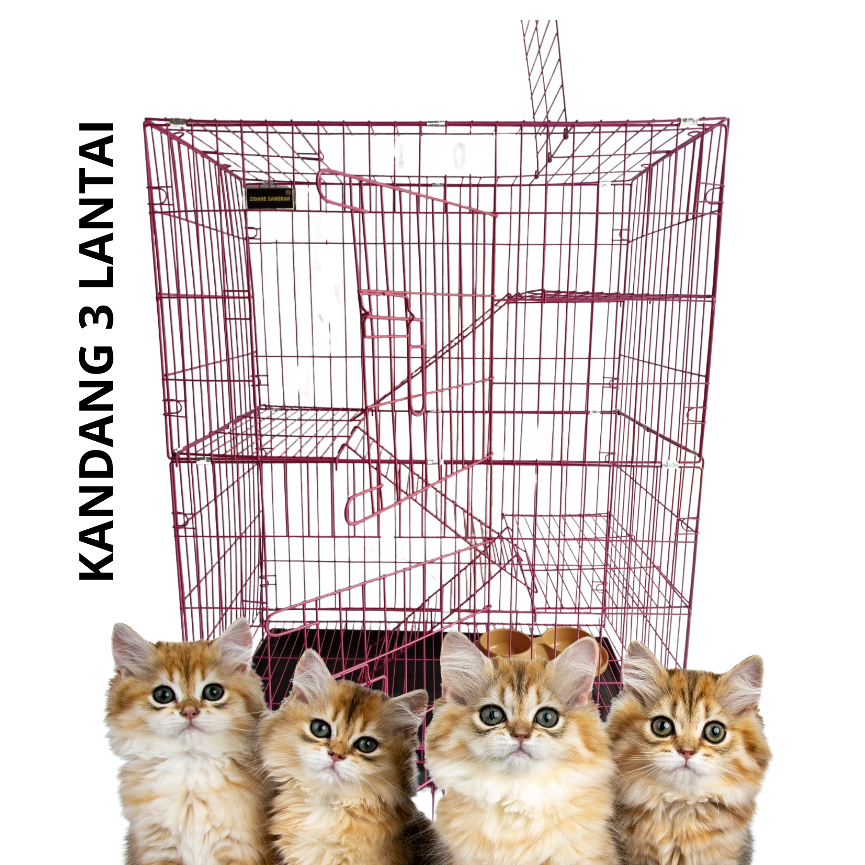 kandang kucing 3 tingkat kuat berkualitas | Lazada Indonesia