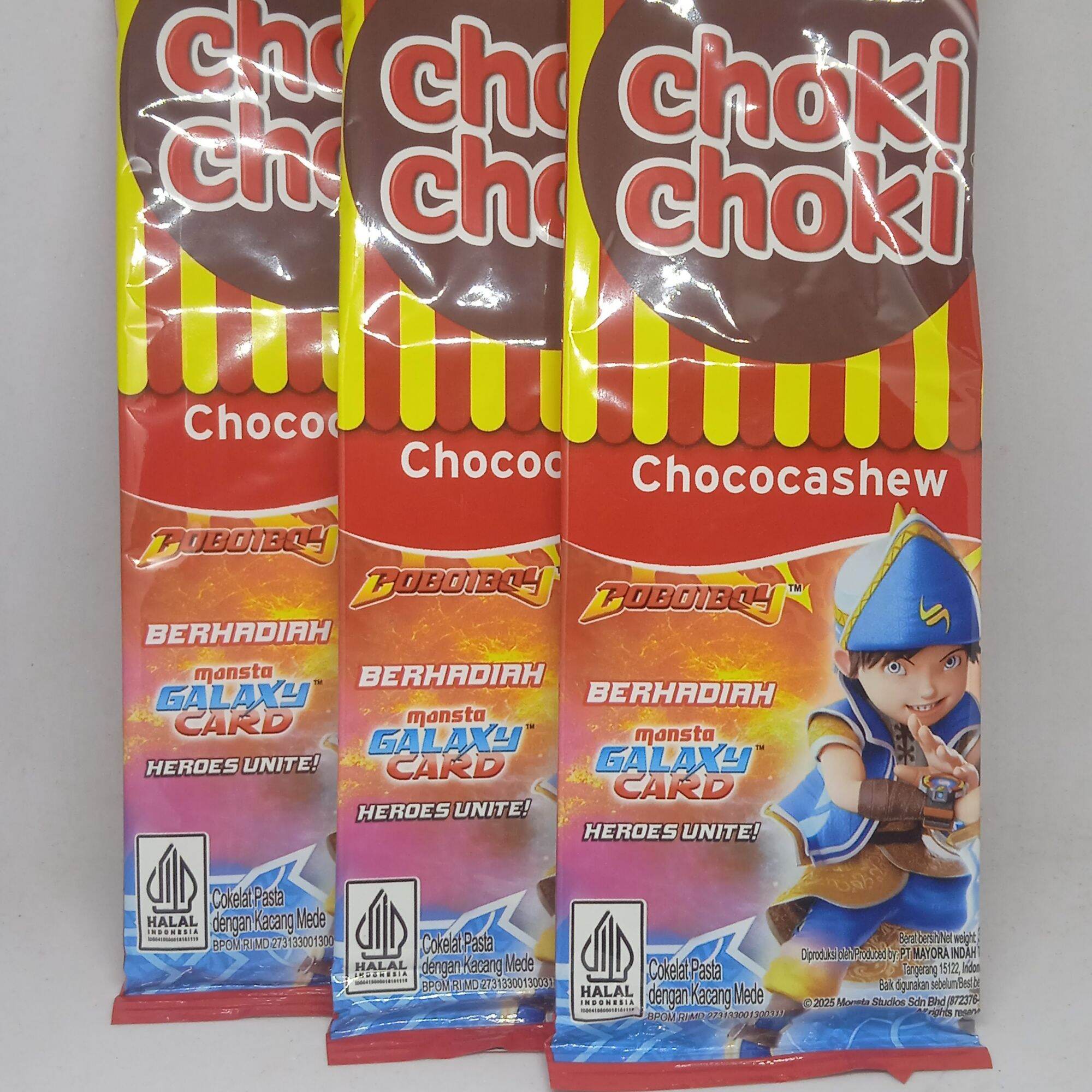 Choki Choki 3 sachet edisi boboiboy dapat kartu boboiboy galaxy monsta ...