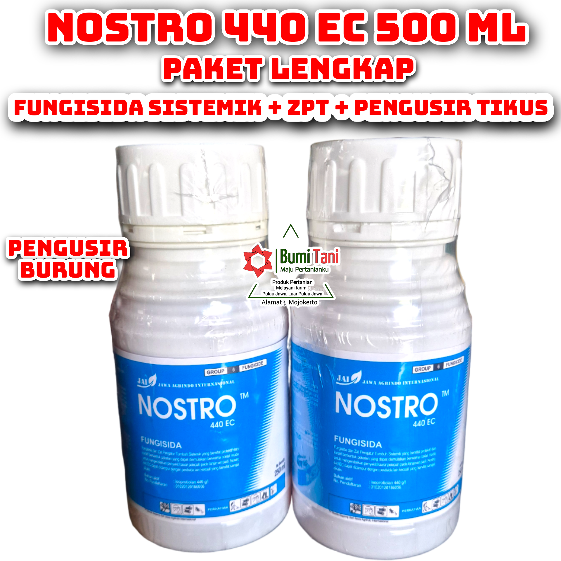 NOSTRO 440 EC 500 ML FUNGISIDA SISTEMIK PLUS ZPT dan PENGUSIR TIKUS dan BURUNG | Lazada Indonesia