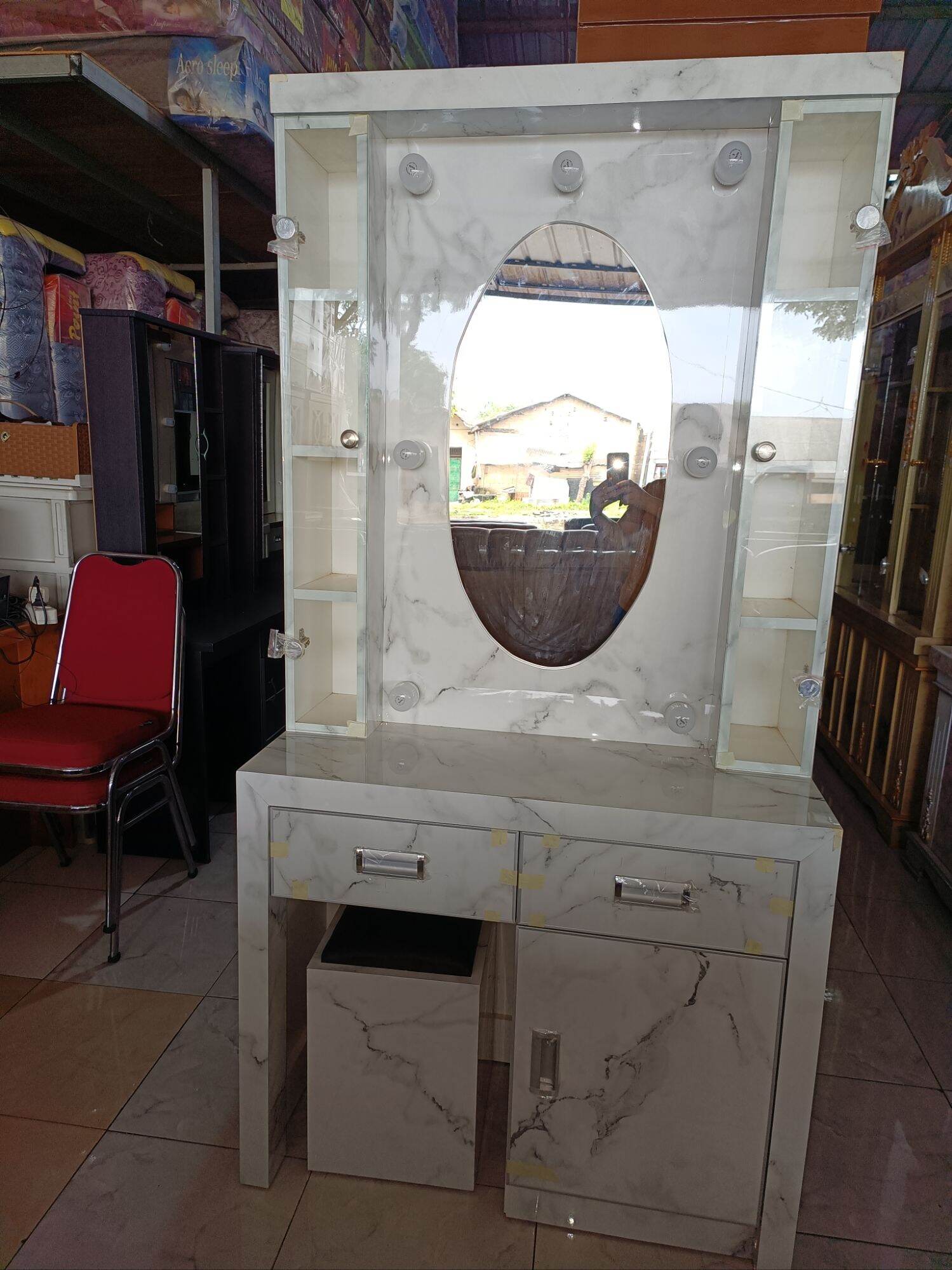 meja rias hpl motif marmer | Lazada Indonesia