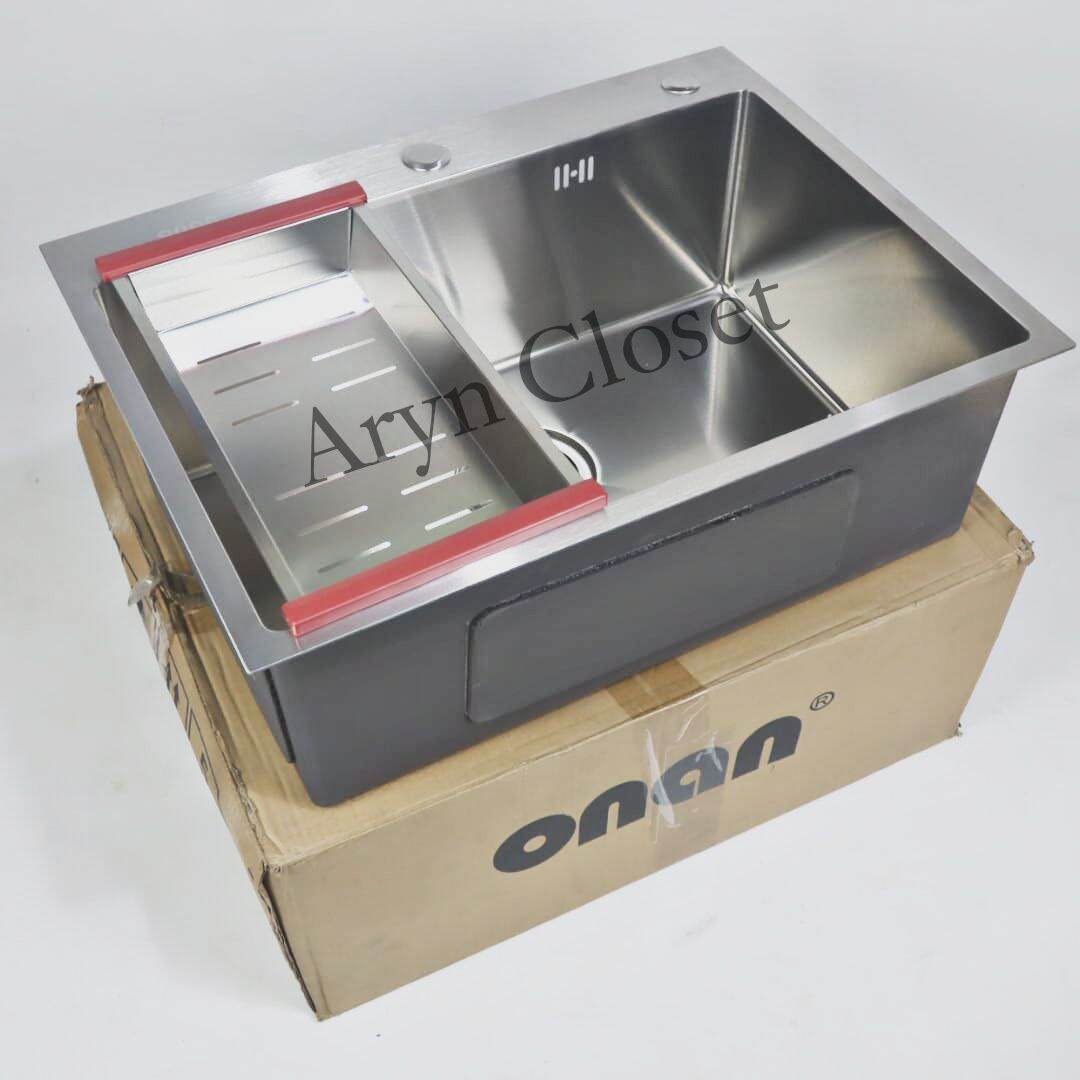 Kitchen Sink Set Kran ONAN 6045 Stainless 304 | Lazada Indonesia