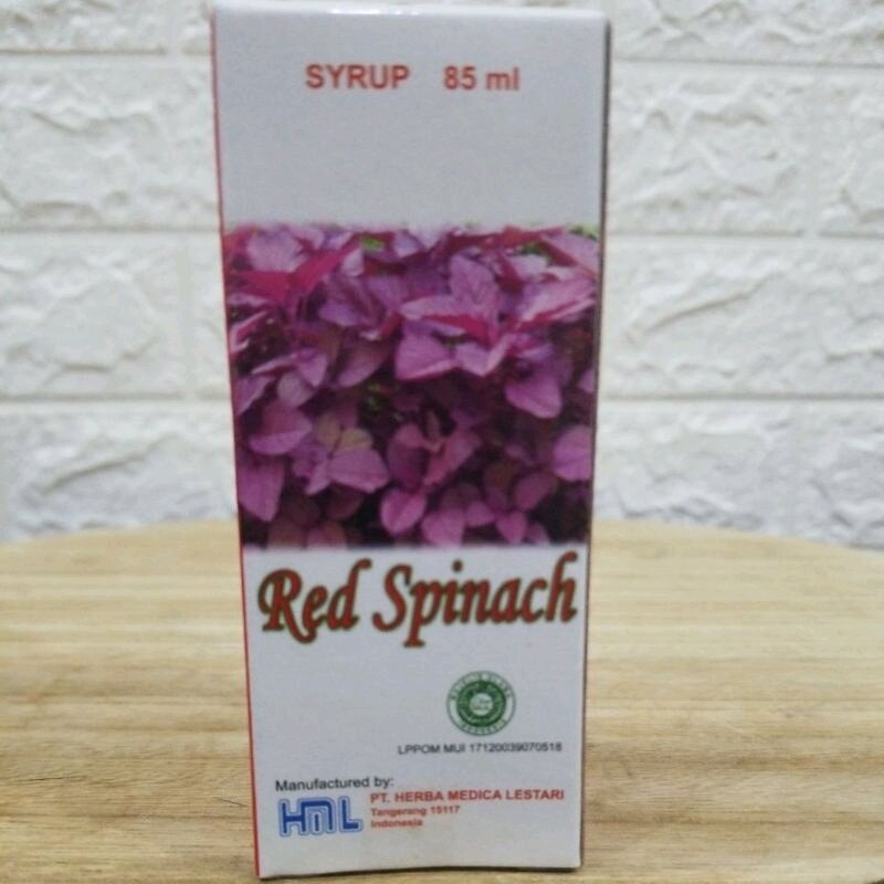HML Red Spinach Sirup Herbal Mengandung Bayam Merah dan Kedelai 85 ml ...