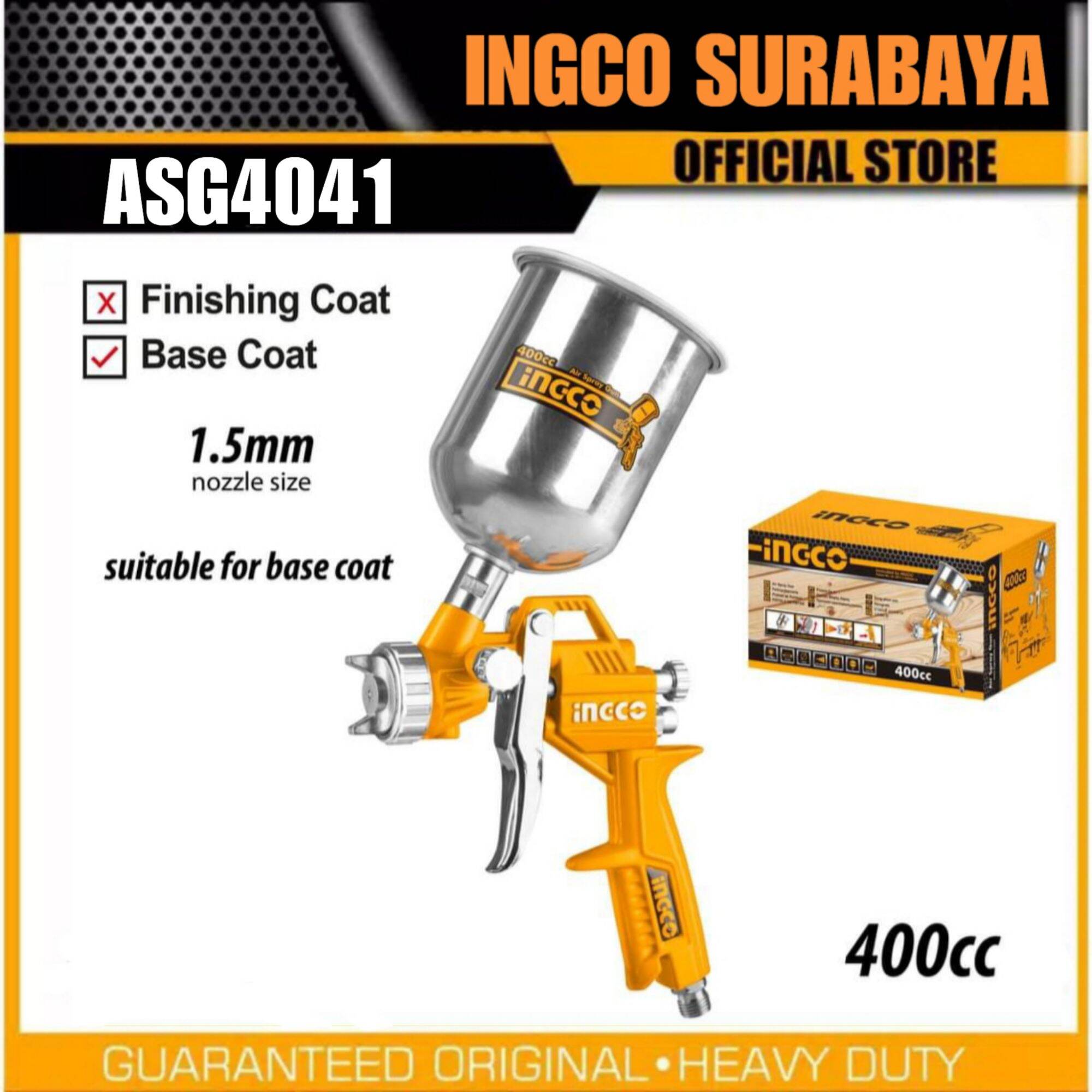 INGCO ASG4041 AIR SPRAY GUN 400CC ALAT SEMPROTAN ANGIN CAT TABUNG ATAS ...