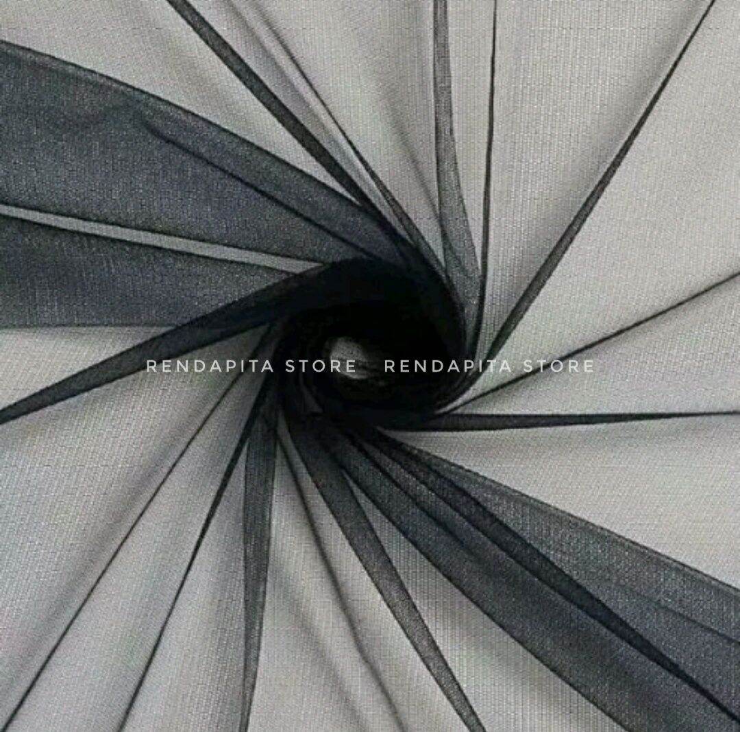 KAIN TILE POLOS SEDANG PER METER WARNA HITAM | Lazada Indonesia