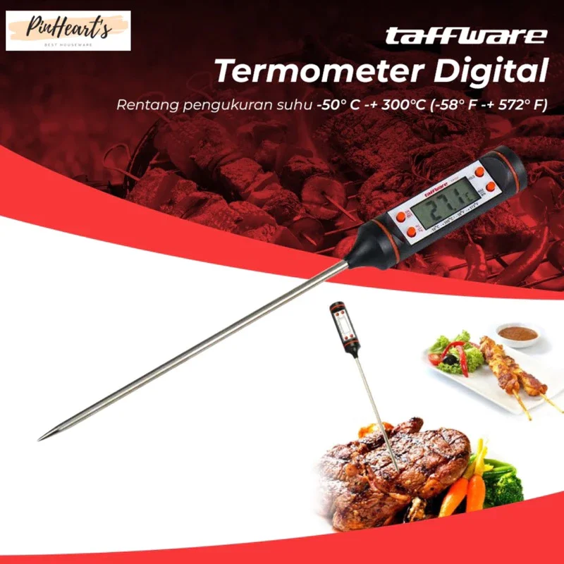TERMOMETER DIGITAL MAKANAN DIGITAL DAGING KOPI SUSU MERK TAFFWARE TP ...