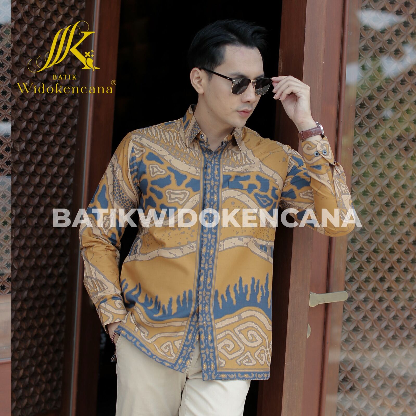 Kemeja Batik Premium - Motif Sagara Warna Kuning Alam | Lazada Indonesia